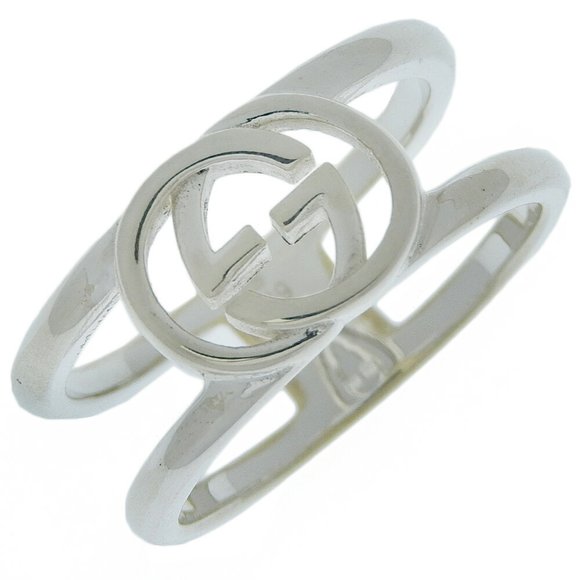 Gucci | Jewelry | Gucci Interlocking G Wide Open Silver 925 No 8 Mens ...